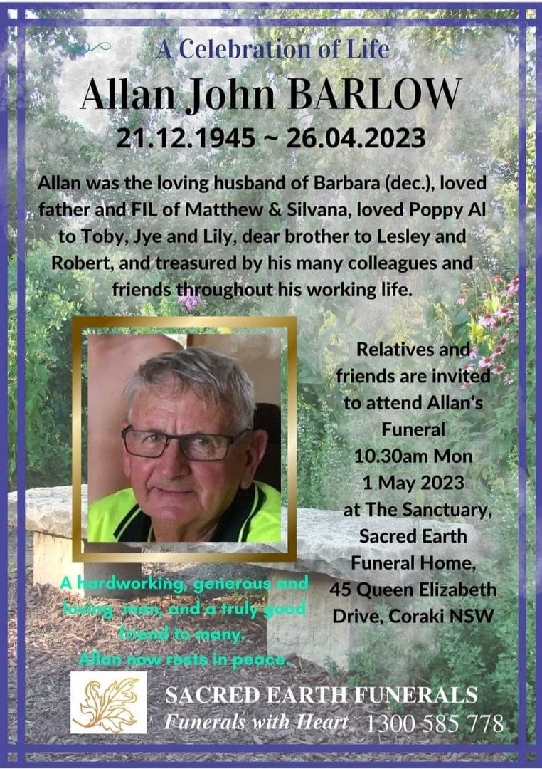 Death notices - Sacred Earth Funerals