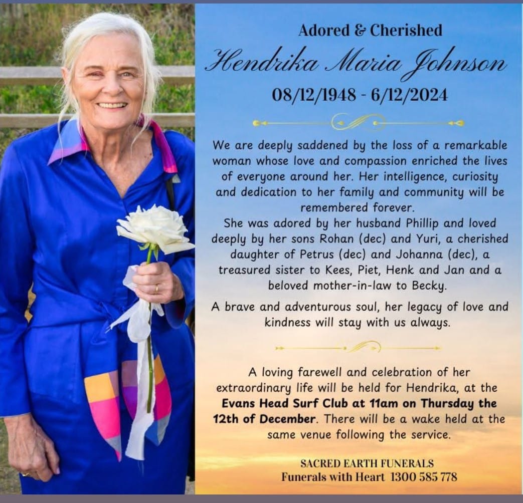 Death notices - Sacred Earth Funerals