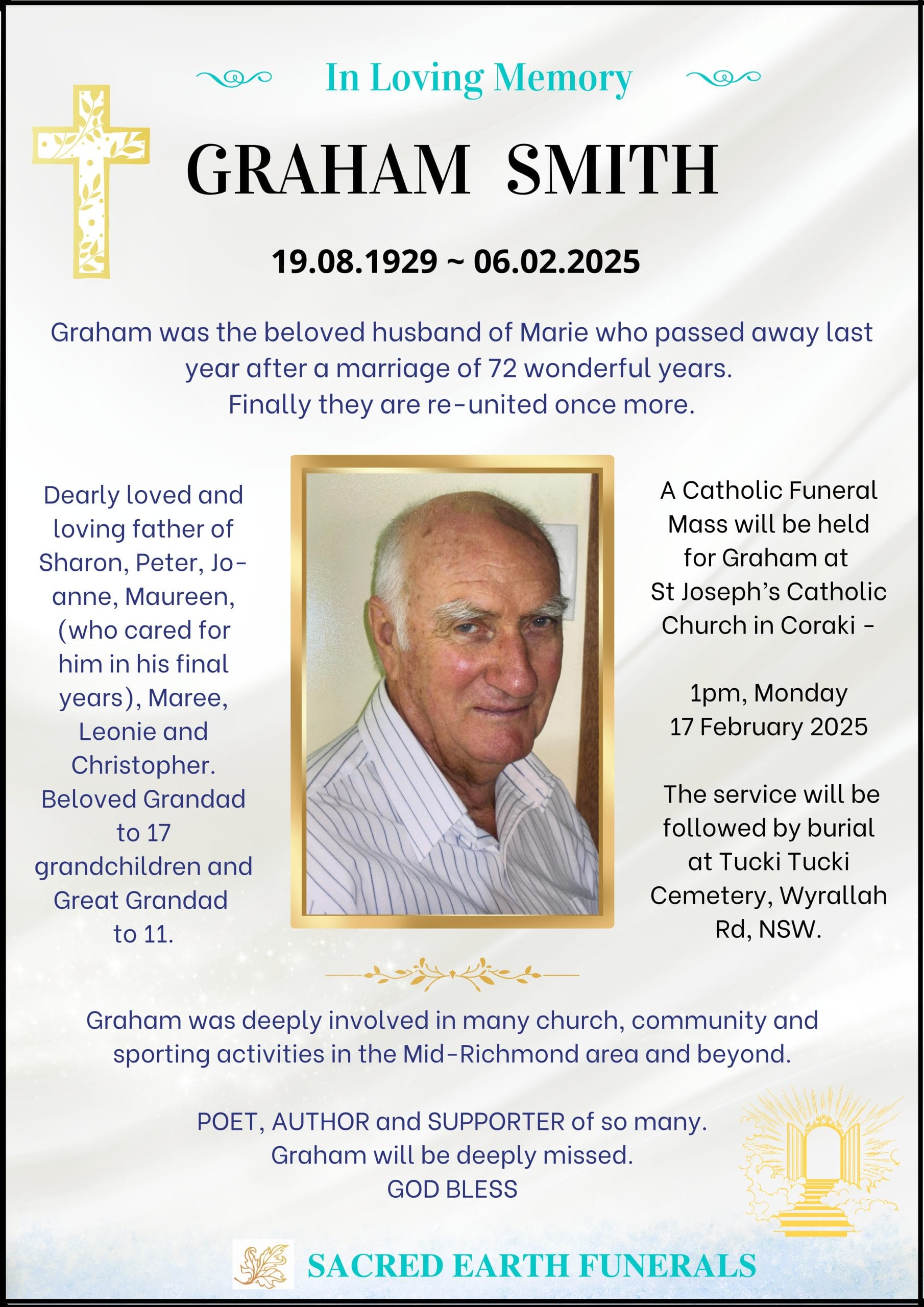 Death notices - Sacred Earth Funerals