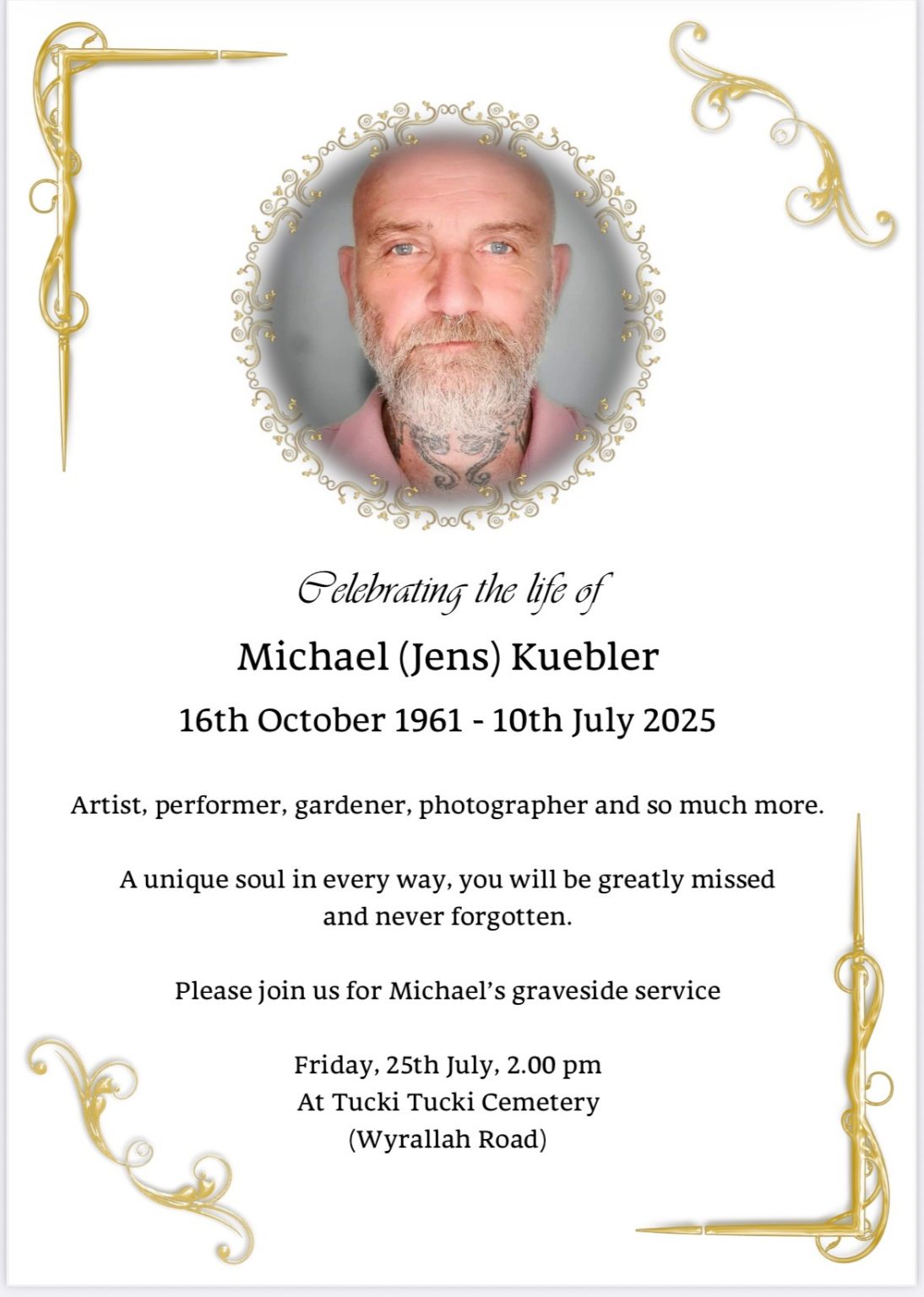 Death notices - Sacred Earth Funerals